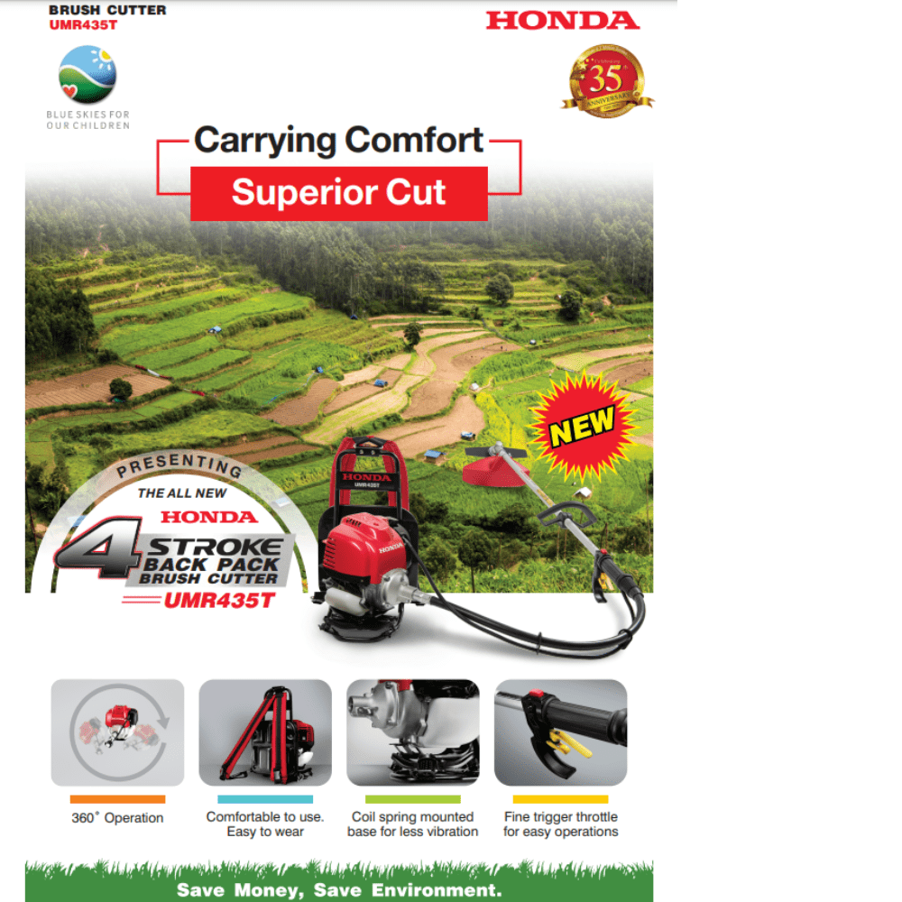 HONDA 4 Stroke GX-35 Backpack Petrol Brush Cutter UMR435 L2ST ...