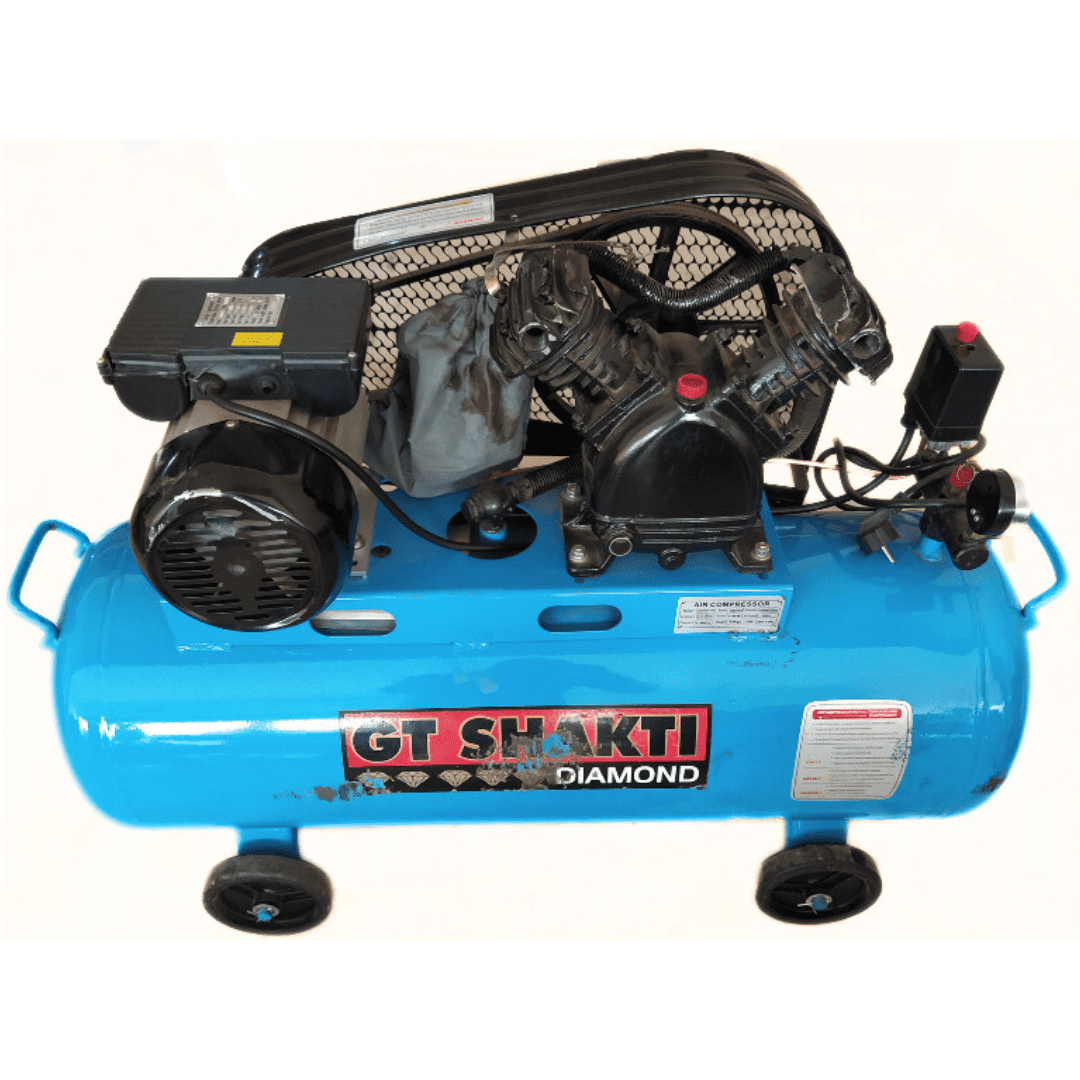 GT Shakti 2 HP 100 Litres Belt Driven Air Compressor Copper GTD-BD-100 ...