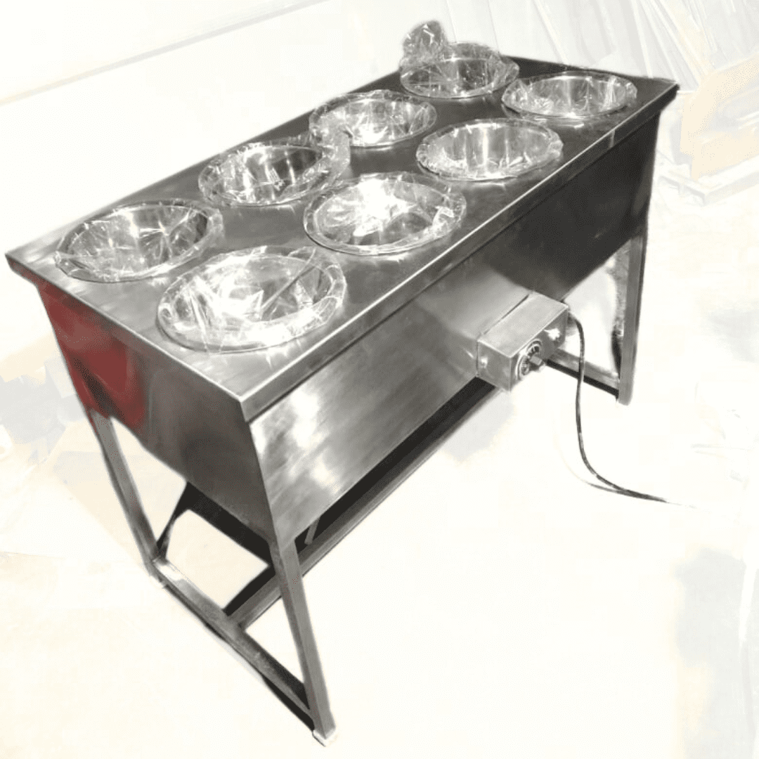 RAJKAMAL 8 Pot 6 Litre Stainless Steel Round Electric Bain Marie ...